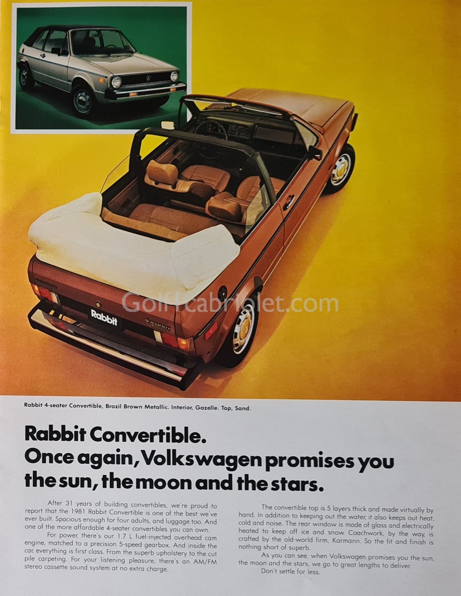 La Gamme VW 1981 (Can) - Golf1cabriolet.com